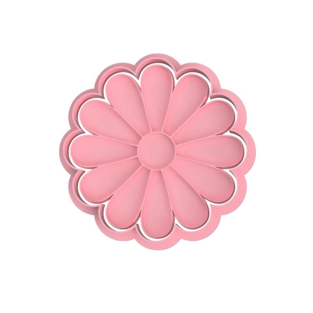 Daisy Flower Cookie Cutter: Fondant Stamp, Cake Decorating Tool (8cm ...