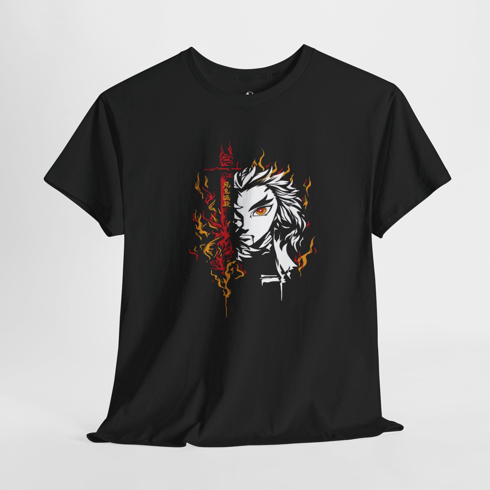 Demon Slayer Shirt With Rengoku, Anime Shirt With Demon Slayer, Shirt ...
