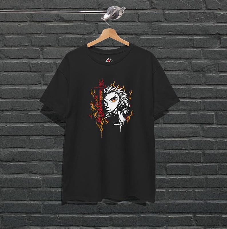 Demon Slayer Shirt With Rengoku, Anime Shirt With Demon Slayer, Shirt ...