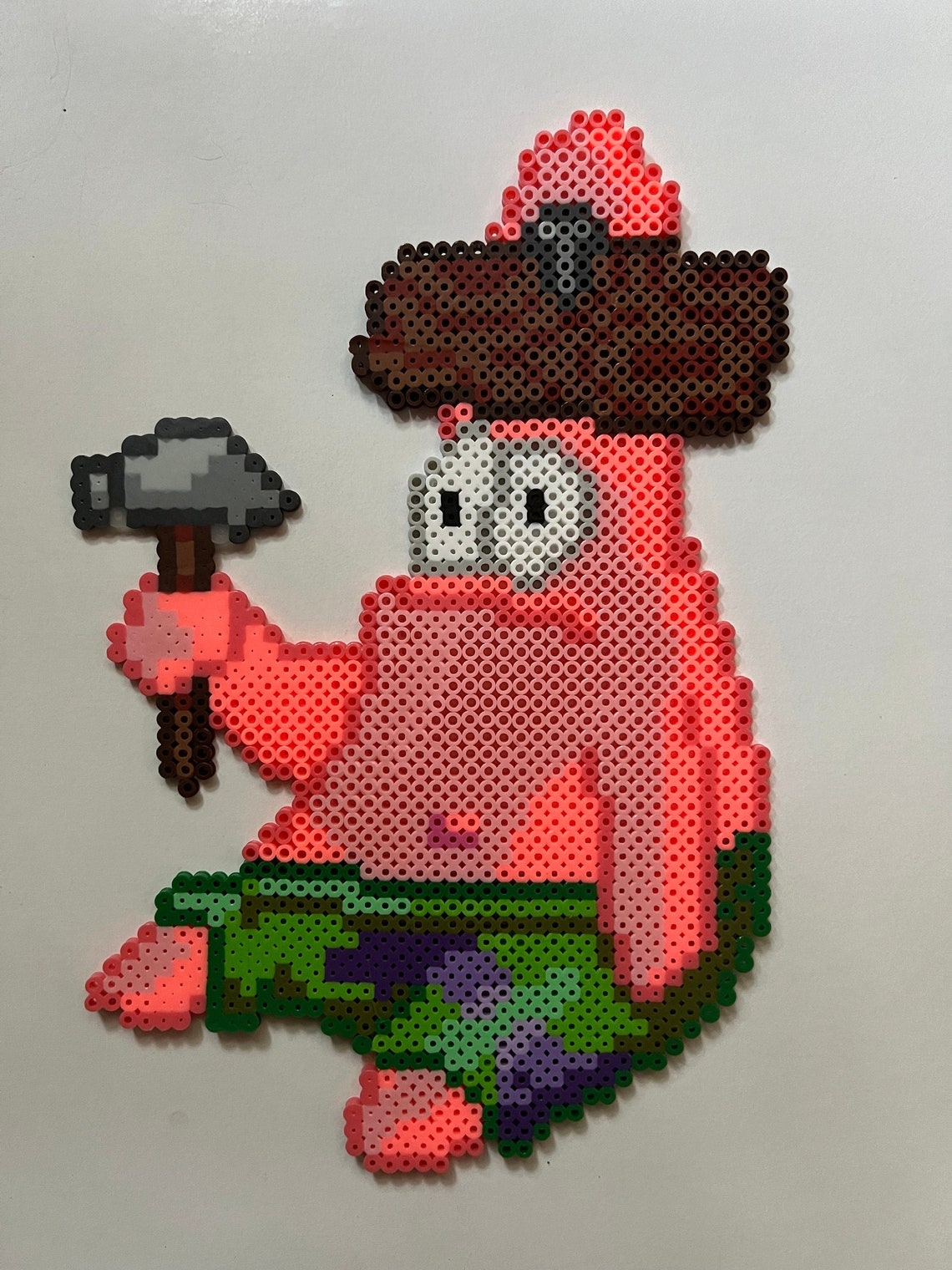 Patrick S Meme Perler Bead Art - Etsy