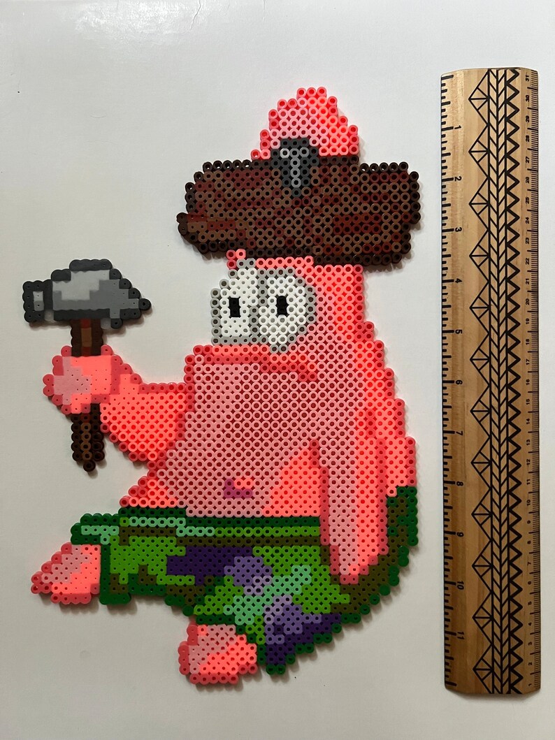 Patrick S Meme Perler Bead Art - Etsy