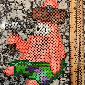 Patrick S Meme Perler Bead Art - Etsy