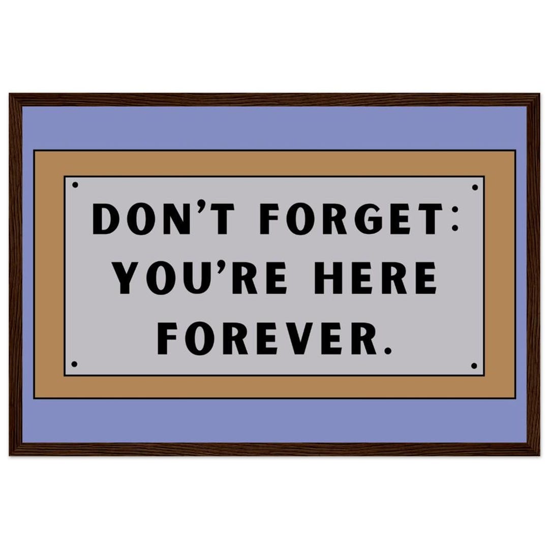 Don't Forget: You're Here Forever Do It for Her Simpsons Inspired Wall ...