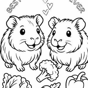 guinea pig christmas coloring pages