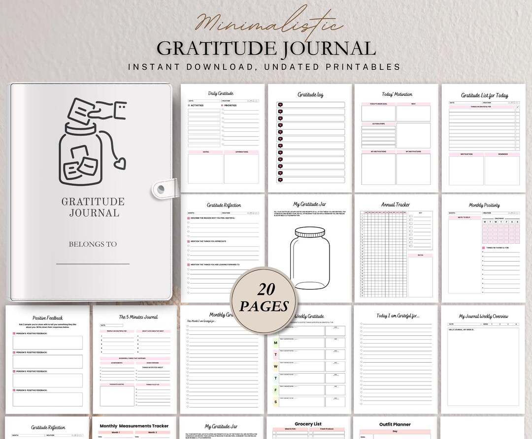 Gratitude Journal, Daily Reflection & Positivity Workbook, Mindfulness ...