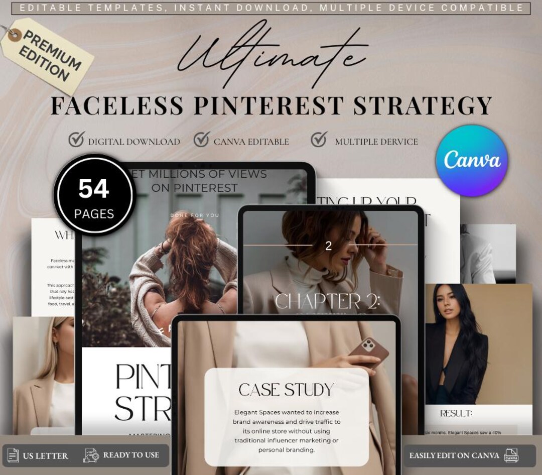 Faceless Pinterest Strategy Guide, Passive Income Ebook (digital ...