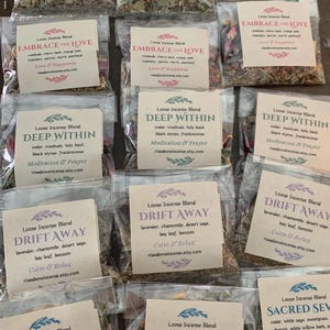 Sample Bundle ~ You Choose 5 Loose Incense Blends or Resins ...