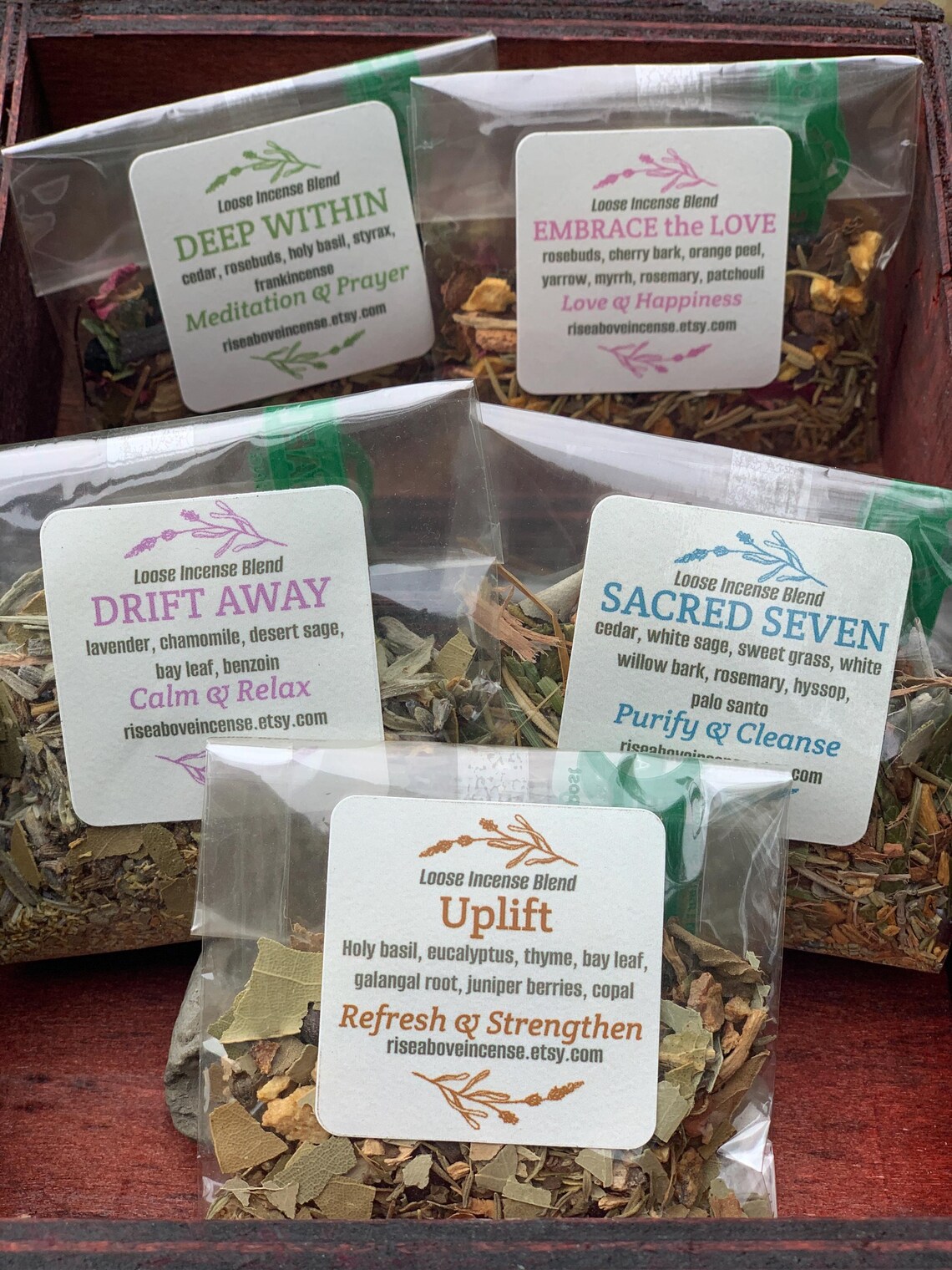Sample Bundle ~ You Choose 5 Loose Incense Blends or Resins ...