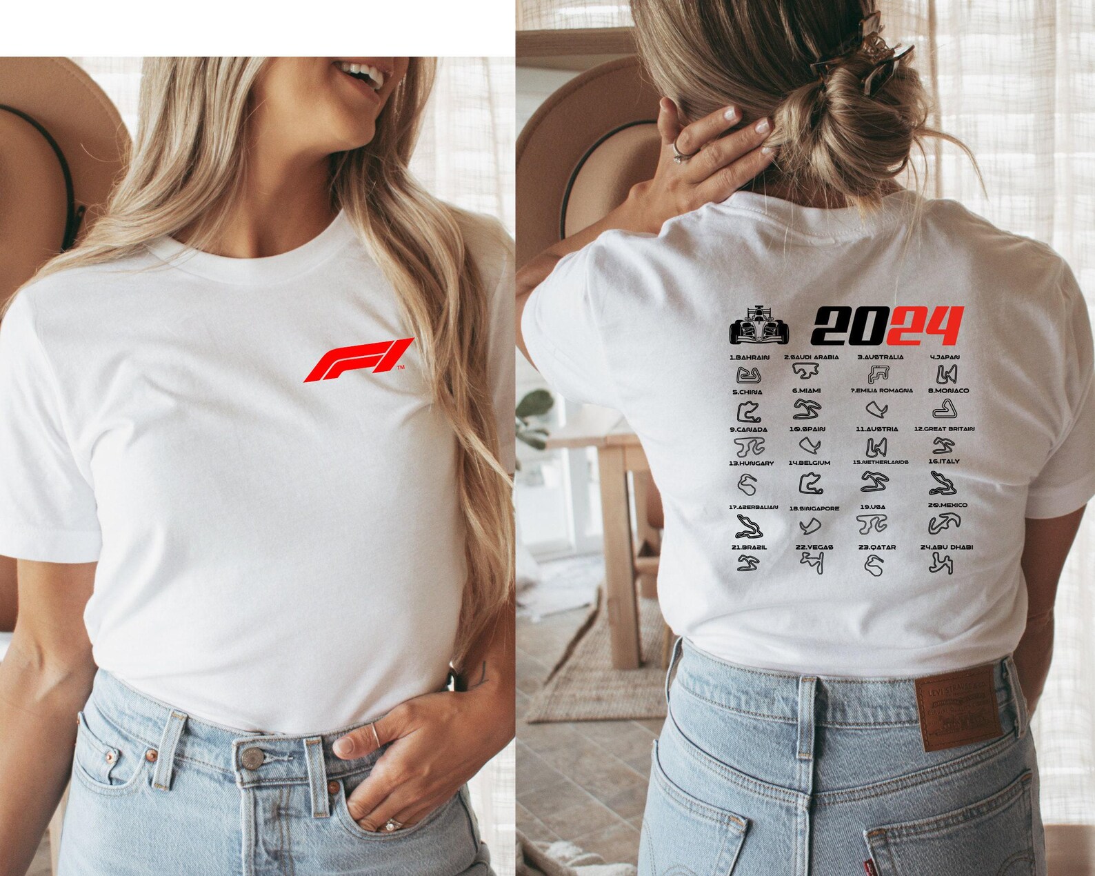 Formula 1 Calender Shirt, F1 Circuit Tracks, Formula One Shirt, Formula ...