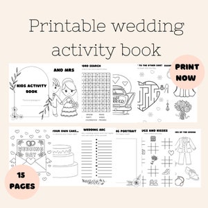 Printable Kids Wedding Activity Book - Etsy
