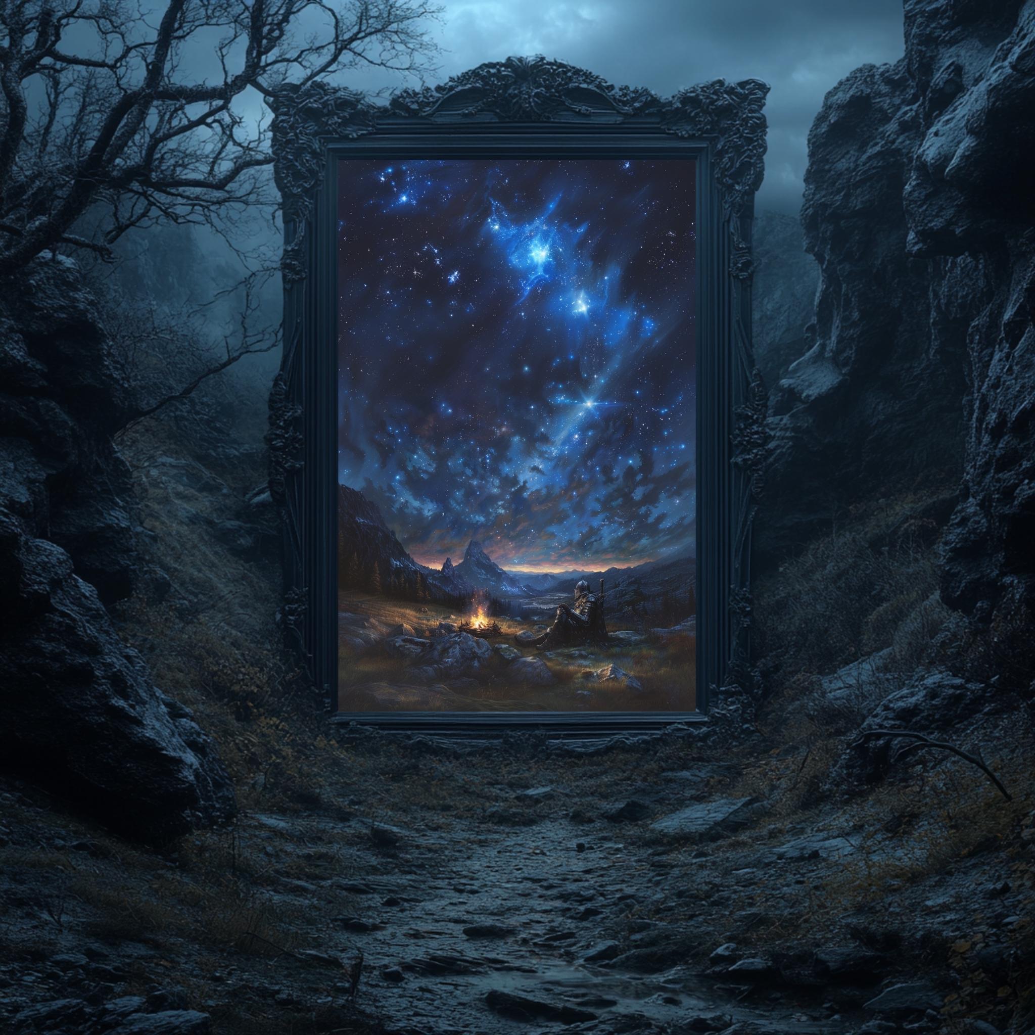 Campfire Knight Art Dark Fantasy Art Medieval Knight High-resolution ...