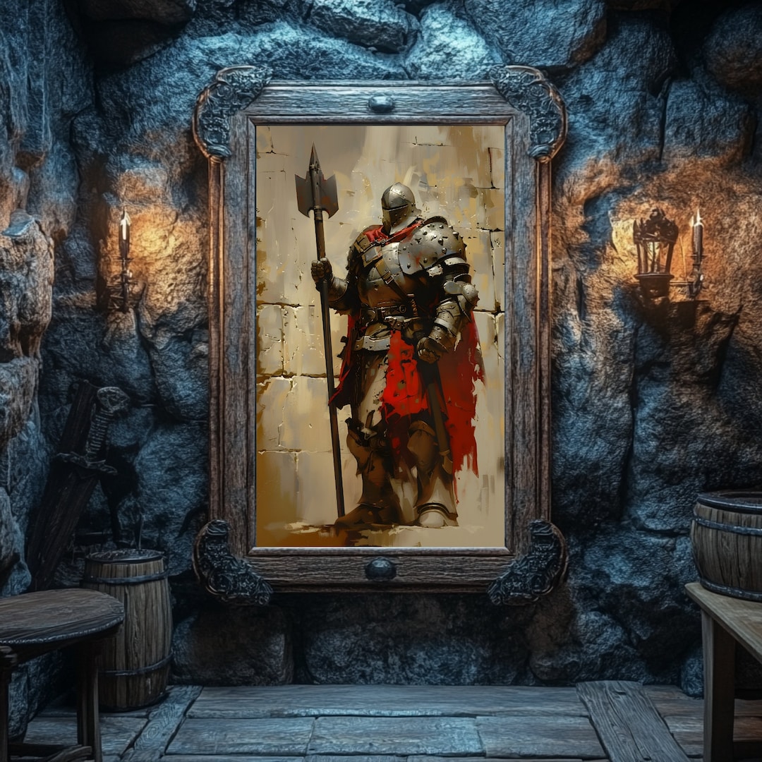 Spear Knight Art Digital Download | Dark Fantasy Artwork | High ...