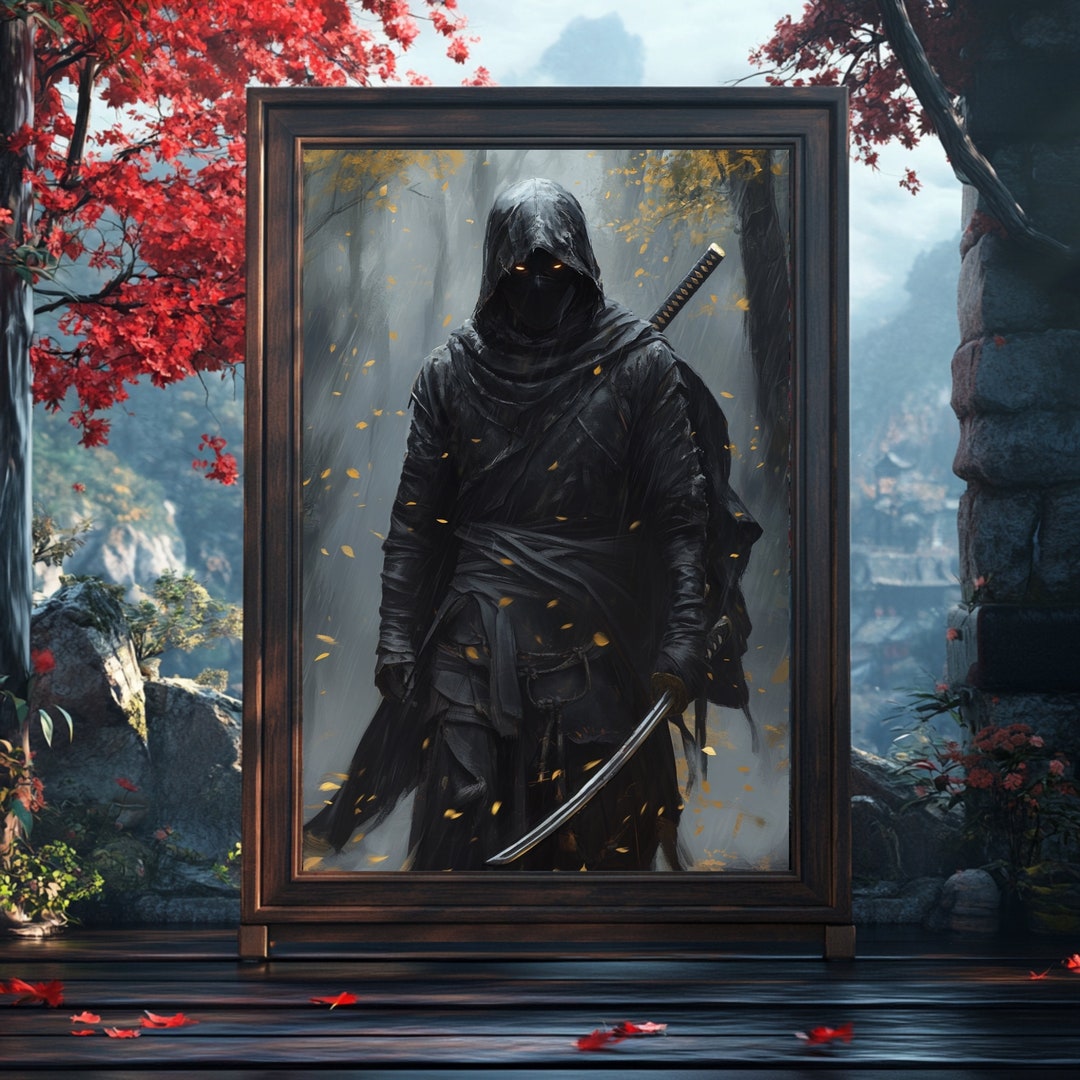 Rain Ninja Art Digital Download | Shinobi Artwork | High-resolution ...