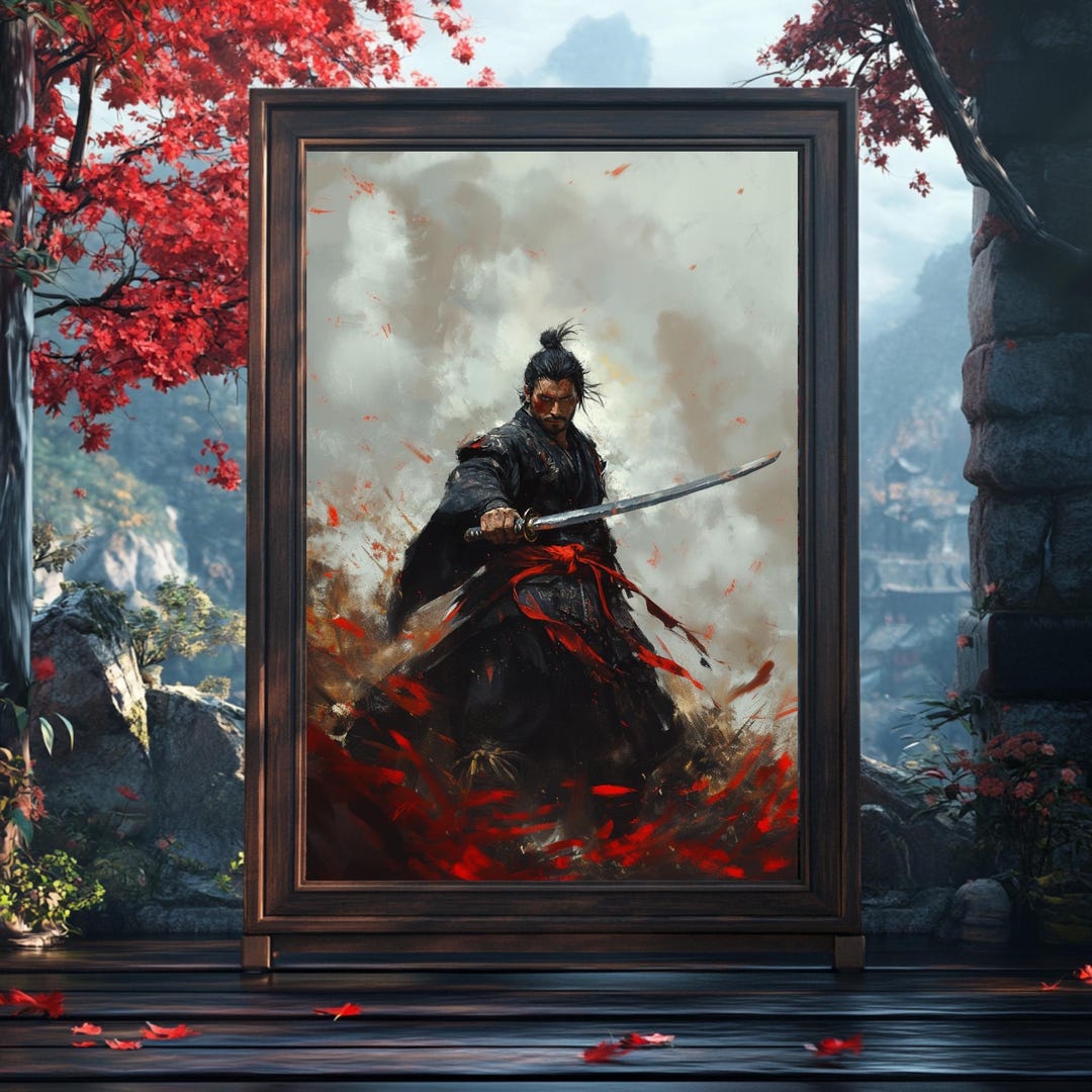 One-armed Samurai Art Digital Download | Fantasy Warrior Poster | High ...