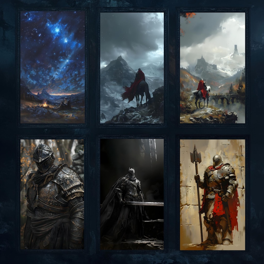 Knight Art Bundle Digital Download | Dark Fantasy Artwork | High ...