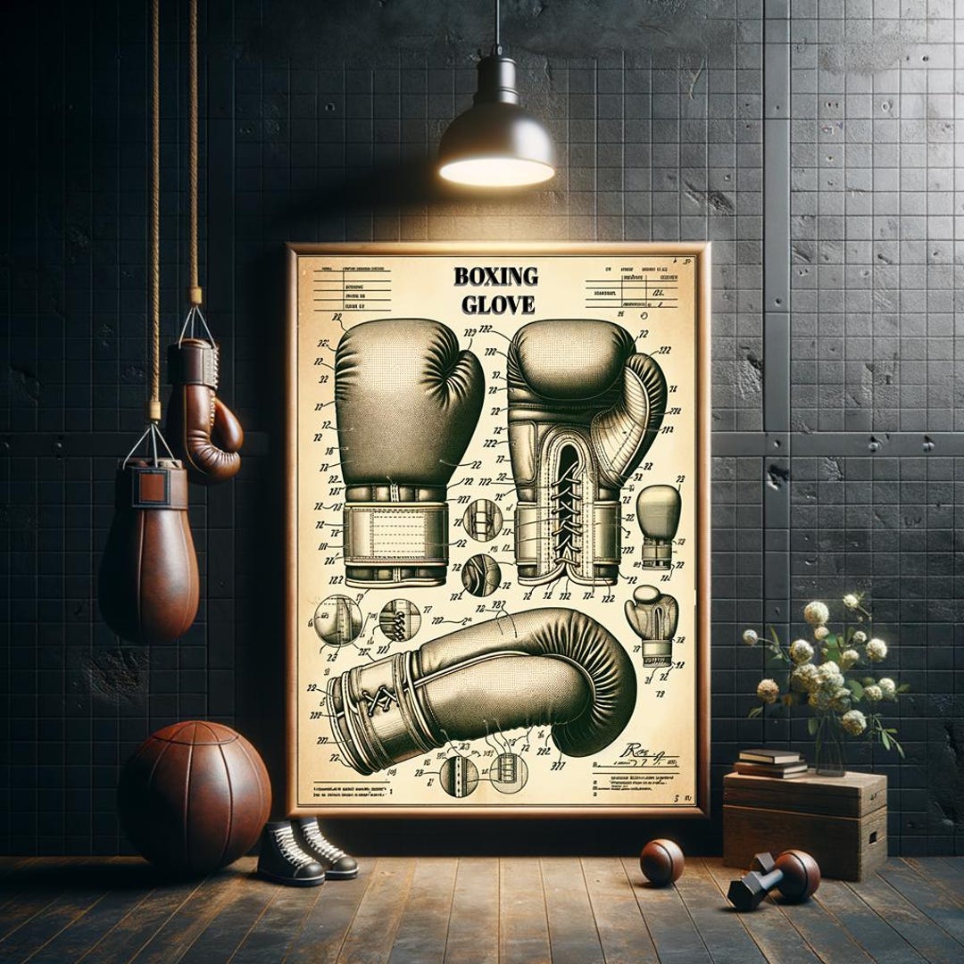 Boxing Glove Blueprint Post | Boxing Gloves Patent | Vintage Boxing ...
