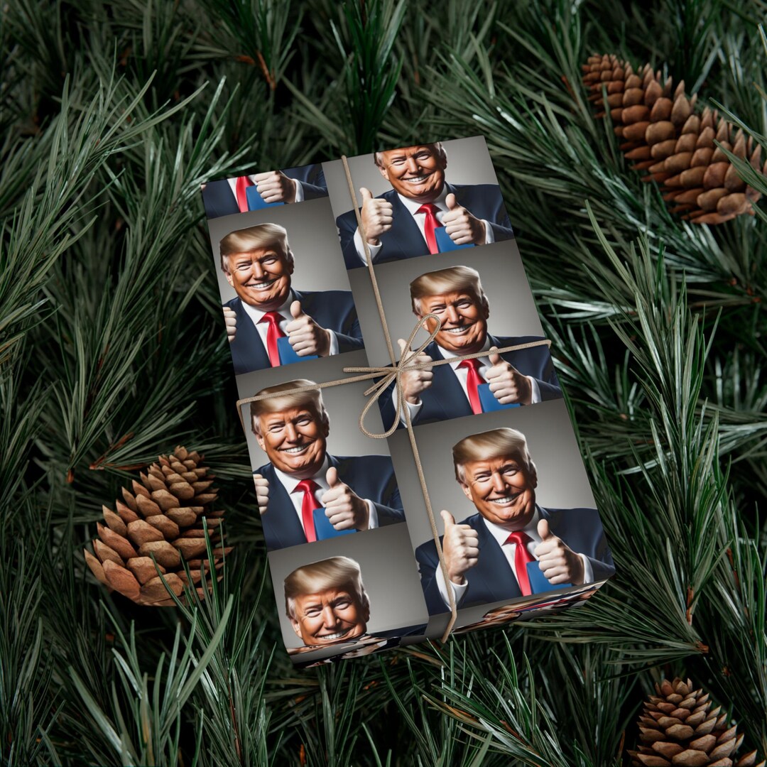 Donald Trump Wrapping Paper Trump 2024 Christmas Wrapping Paper Trump ...