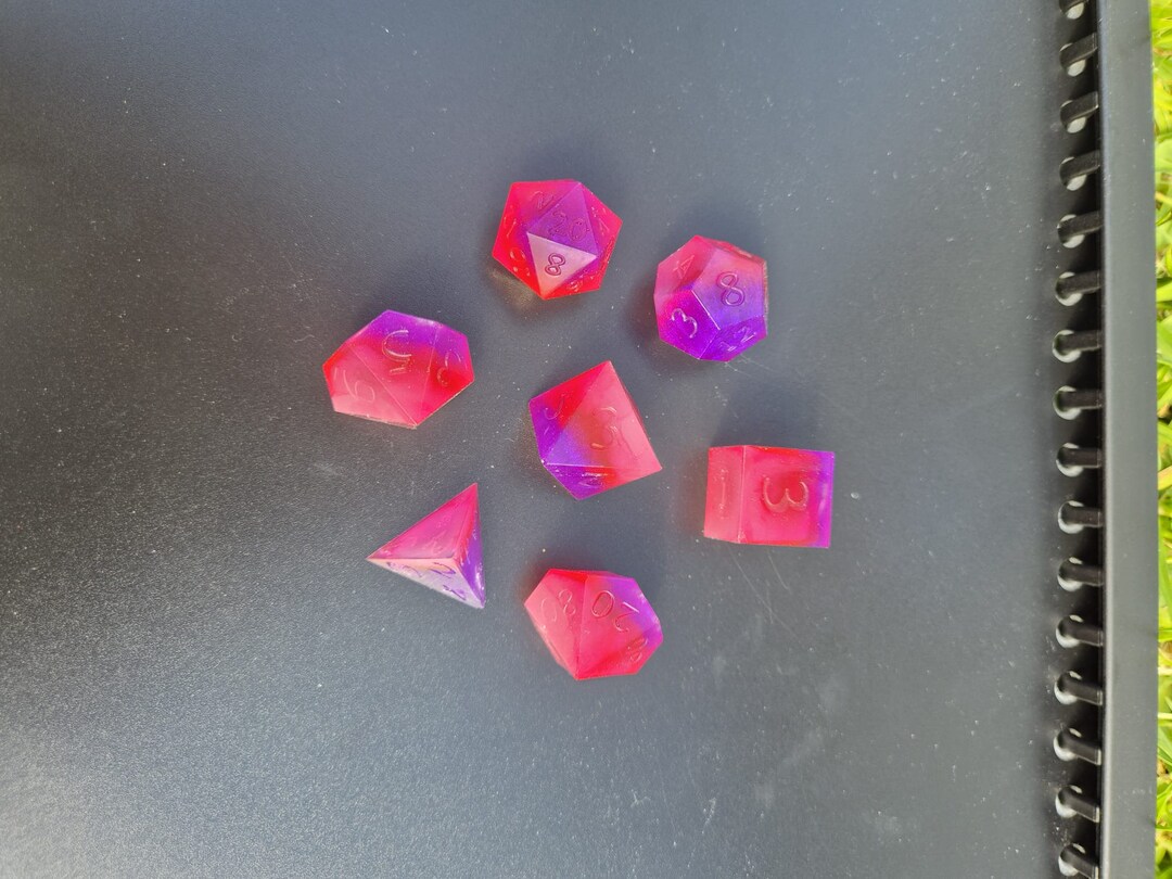 6 PCS Purple Pink and Light Pink Dice - Etsy