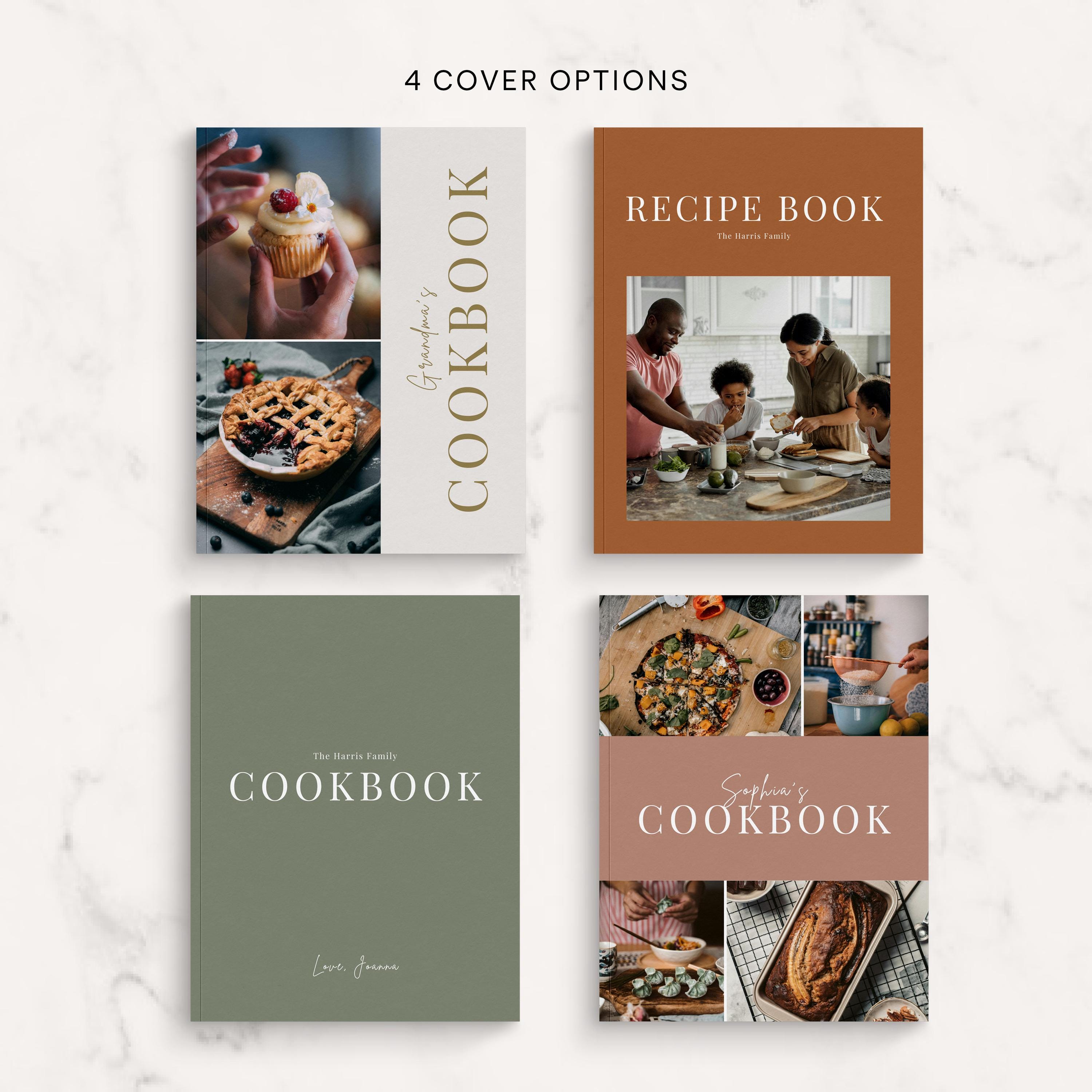 Editable Cookbook Template Canva | Customizable Keepsake Recipe Book or ...