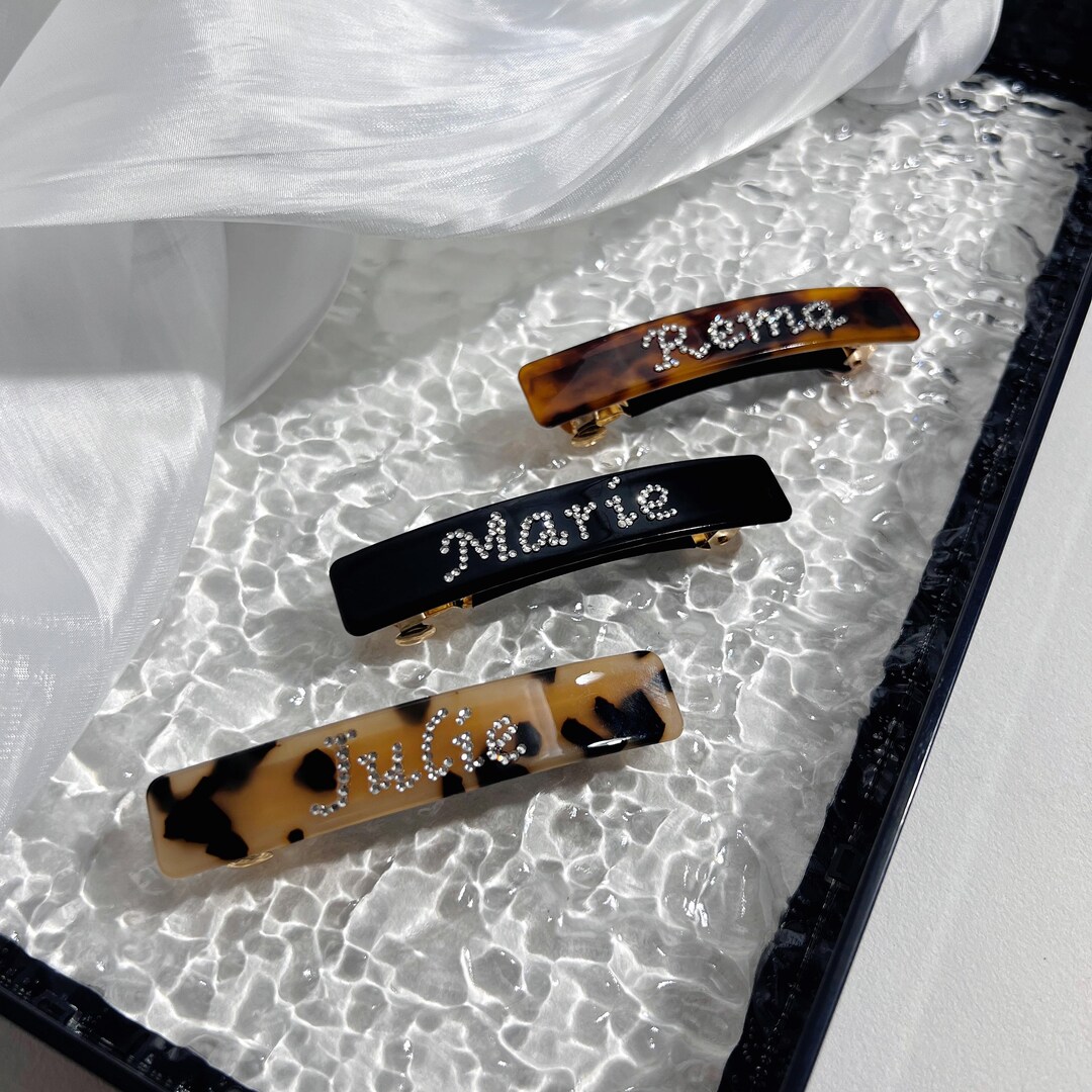 Custom Name Hair Clips Original Design Diamond Hair Pins Customizable ...
