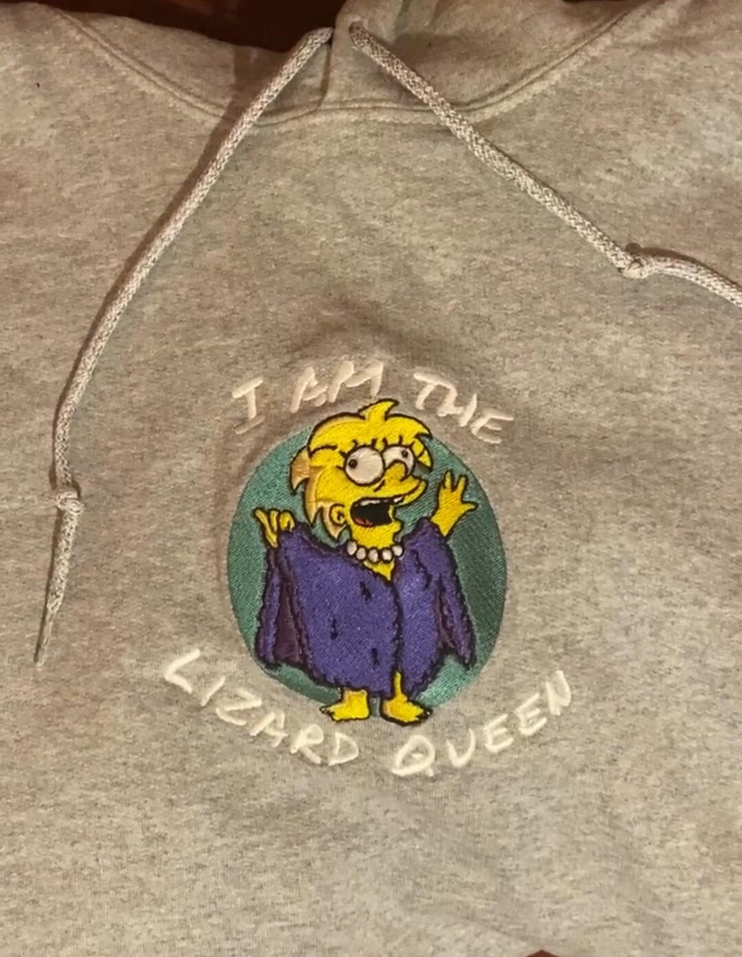 Lisa I Am the Lizard Queen Pullover Hoodies, Lisa Embroidery ...