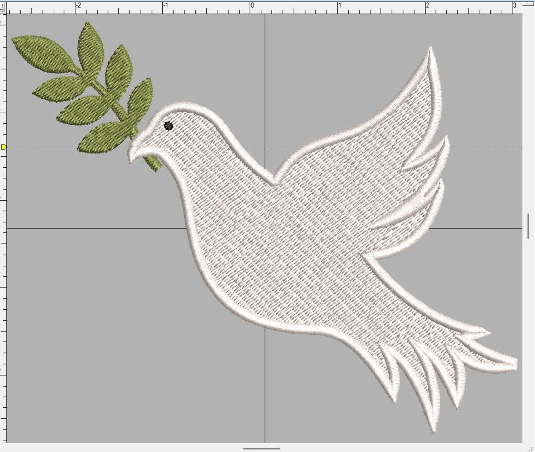 Peace Dove Embroidery Design – Digital File (JEF, DST, PES & More) - Etsy