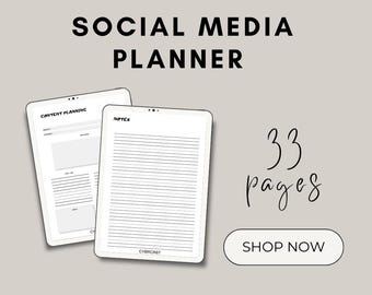 Printable Social Media Planner Bundle, Content Planner for Instagram ...