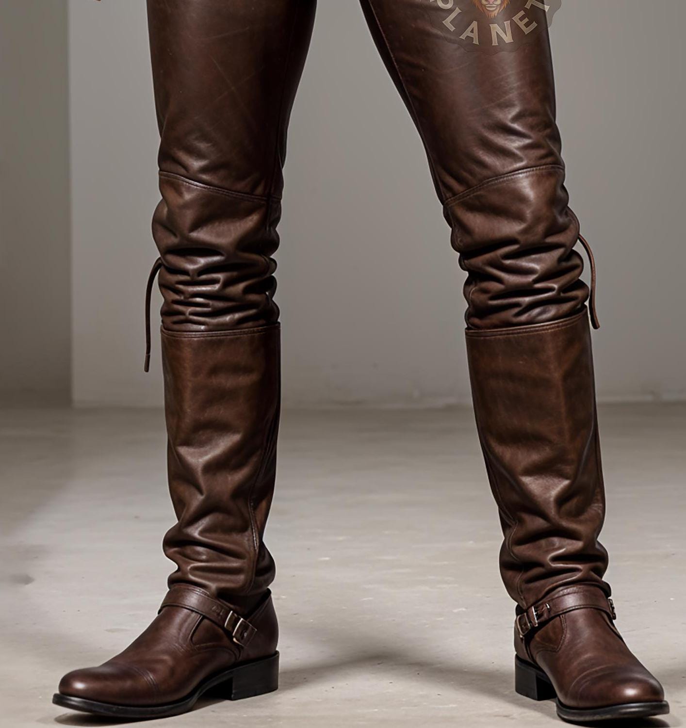 Genuine Brown Leather Chaps for Men | Real Leather Biker Chaps | Custom ...
