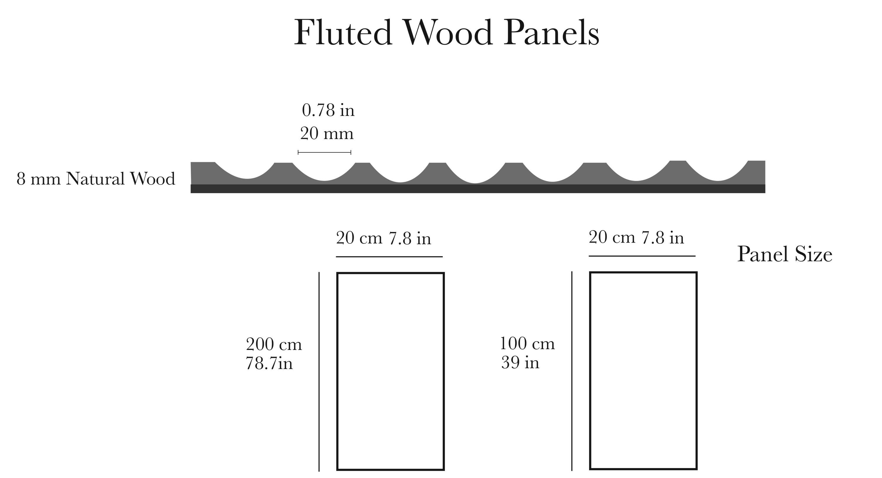 Smoked Oak Fluted Wood Panel | Ribbed, Slatted, Fluted Wall Decor ...