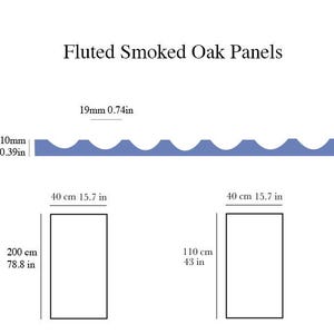 Smoked Oak Fluted Wood Panel | Ribbed, Slatted, Fluted Wall Decor ...