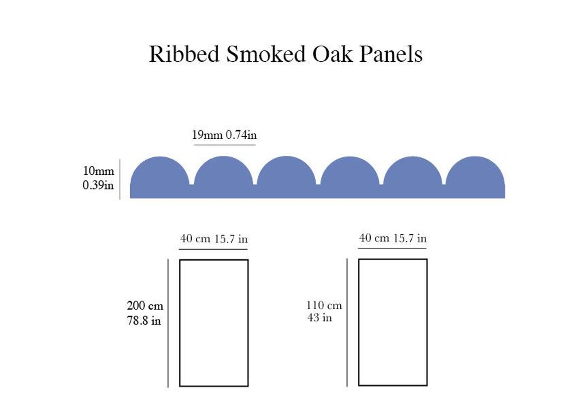 Smoked Oak Panels | Natural Wood Panels | Ribbed Wood Panels - Etsy