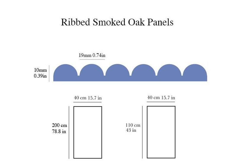 Smoked Oak Panels | Natural Wood Panels | Ribbed Wood Panels - Etsy