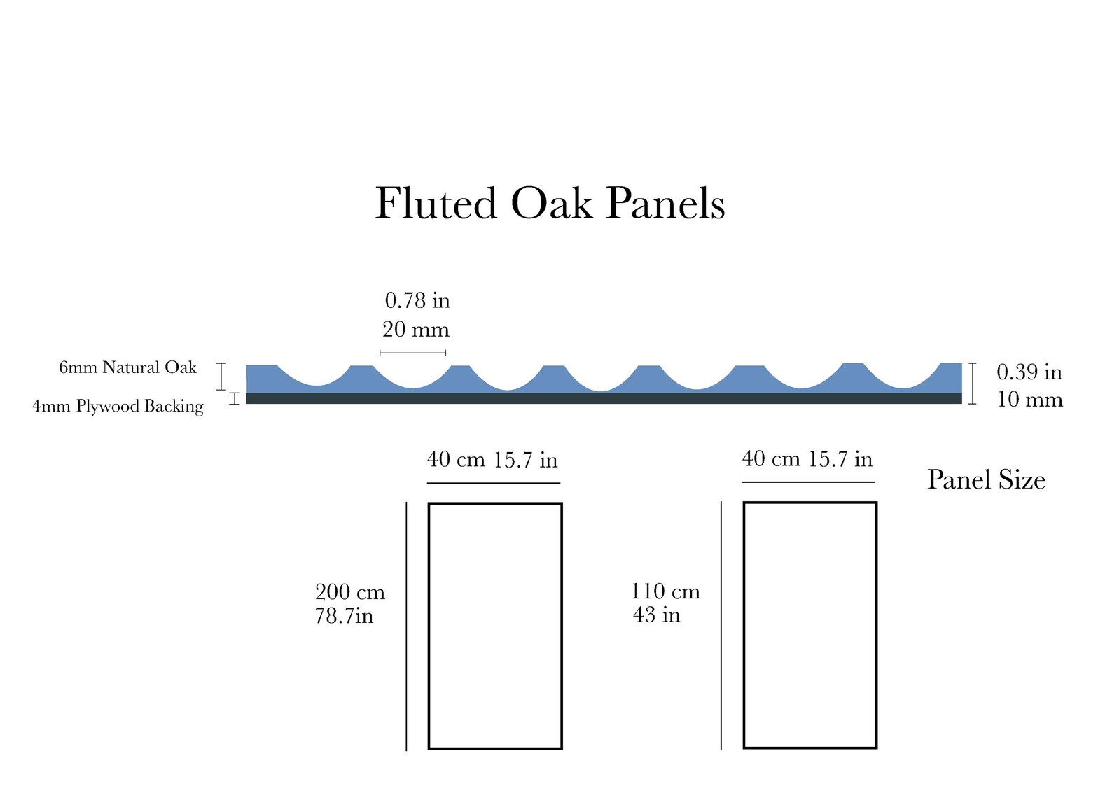 Natural Oak Fluted Wood Panel | Ribbed, Slatted, Fluted Wall Decor ...