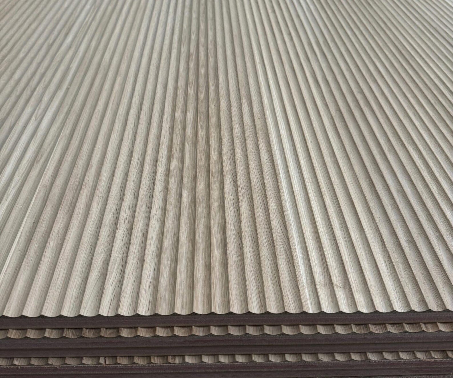 Natural Oak Fluted Wood Panel | Ribbed, Slatted, Fluted Wall Decor ...