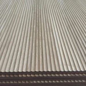 Natural Oak Fluted Wood Panel | Ribbed, Slatted, Fluted Wall Decor ...