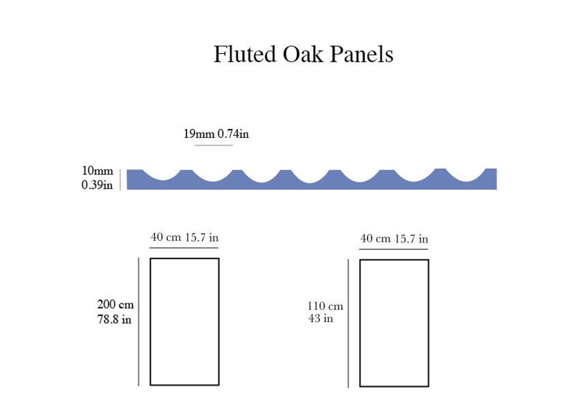 Natural Oak Fluted Wood Panel | Ribbed, Slatted, Fluted Wall Decor ...