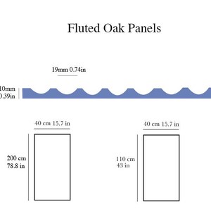 Natural Oak Fluted Wood Panel | Ribbed, Slatted, Fluted Wall Decor ...