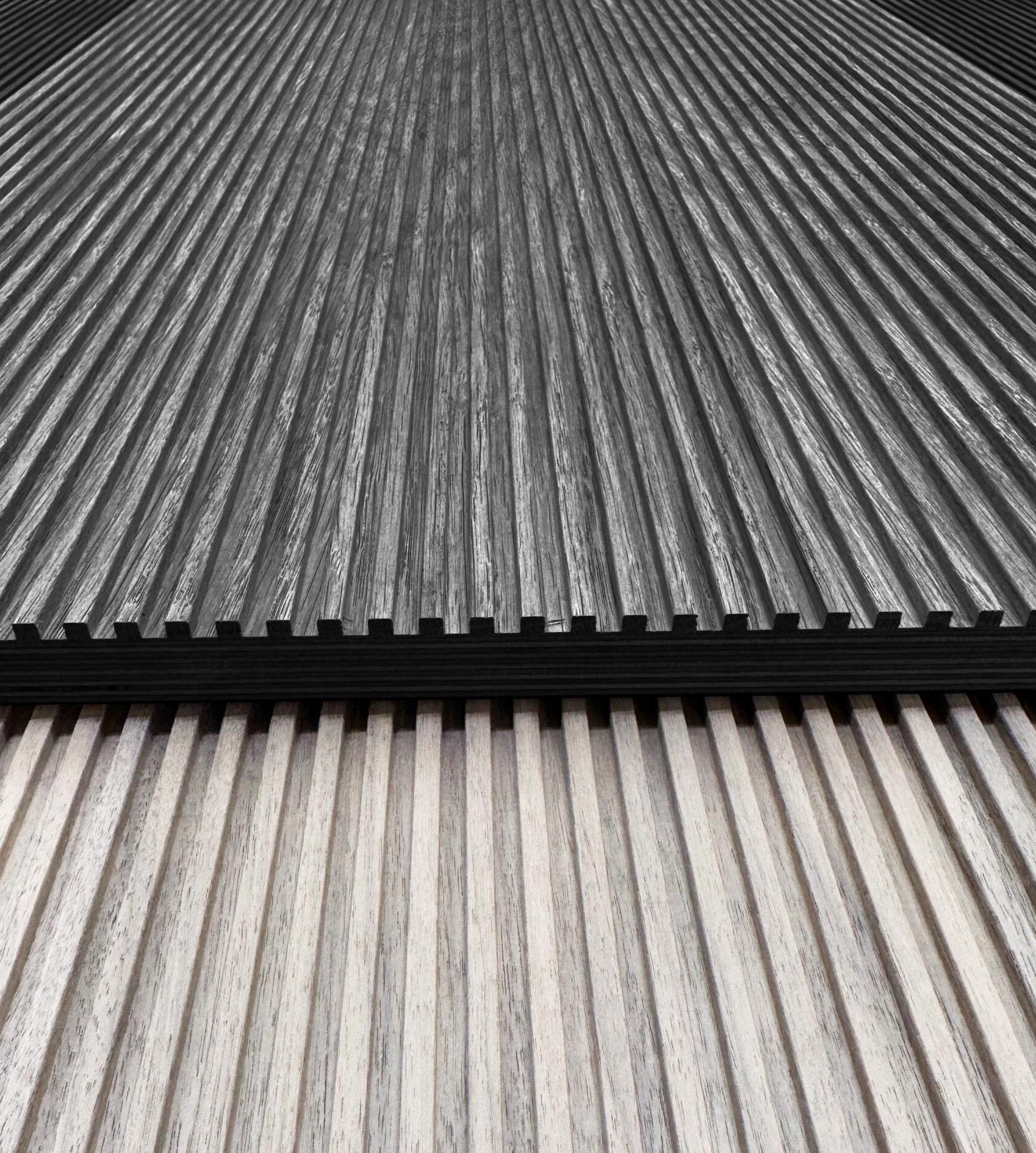 Smoked Oak Slat Wall Panel | Ribbed Wood Accent, DIY Kit - Etsy