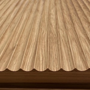 Natural Oak Fluted Wood Panel | Ribbed, Slatted, Fluted Wall Decor ...