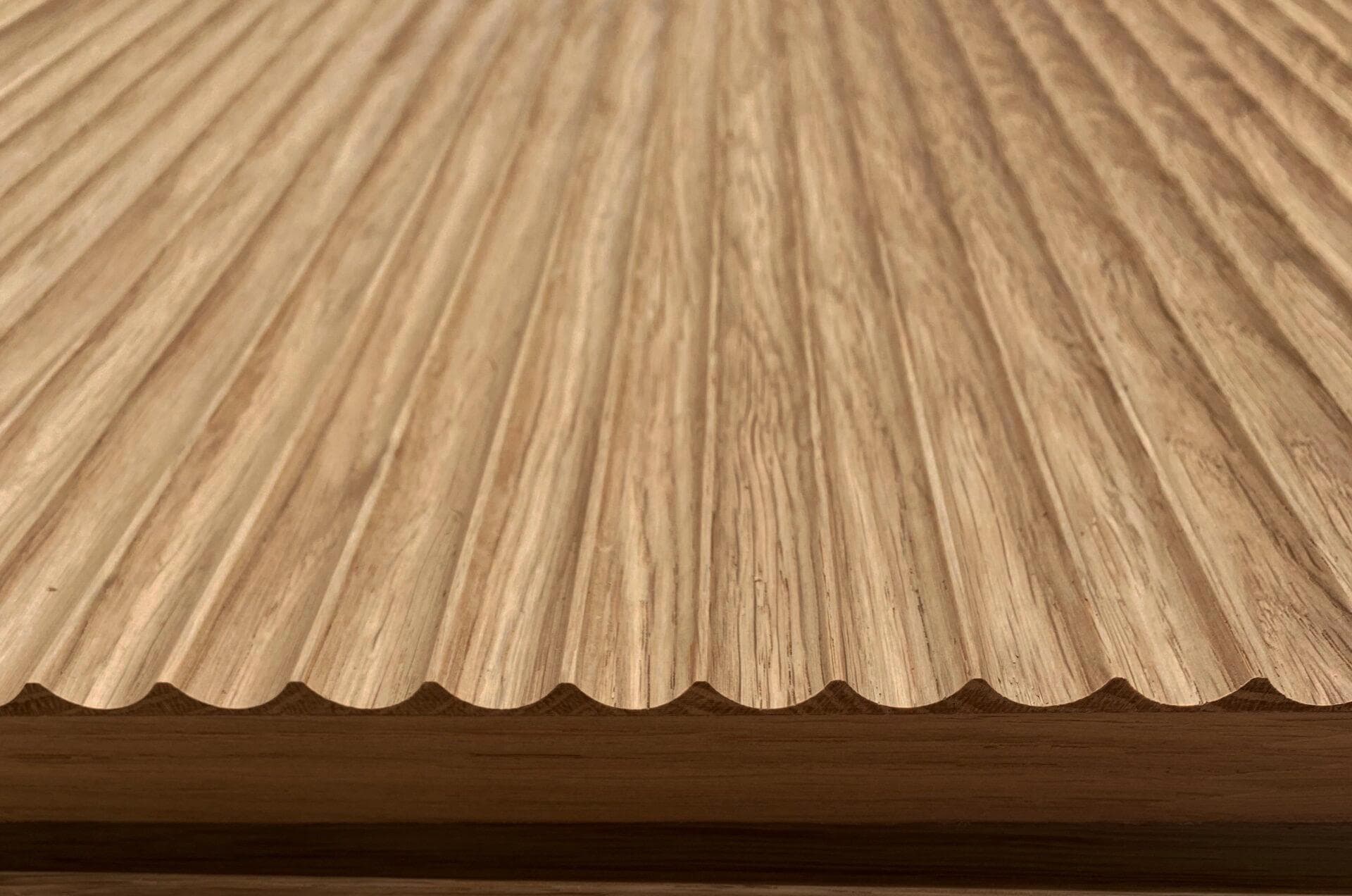 Natural Oak Fluted Wood Panel | Ribbed, Slatted, Fluted Wall Decor ...