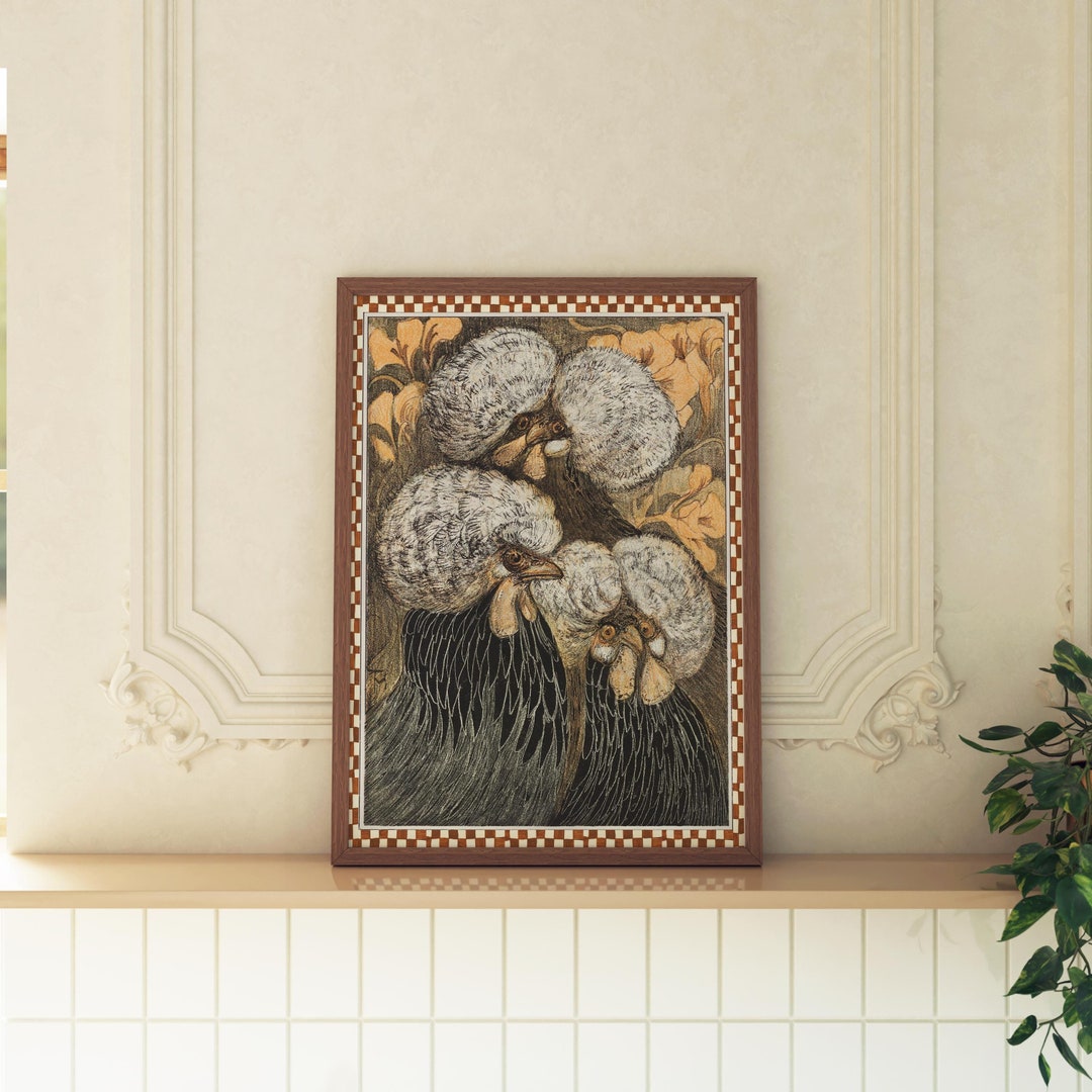 AFRO CHICKENS 2 | Vintage Art, Chicken Art, Chicken Poster, Chicken ...