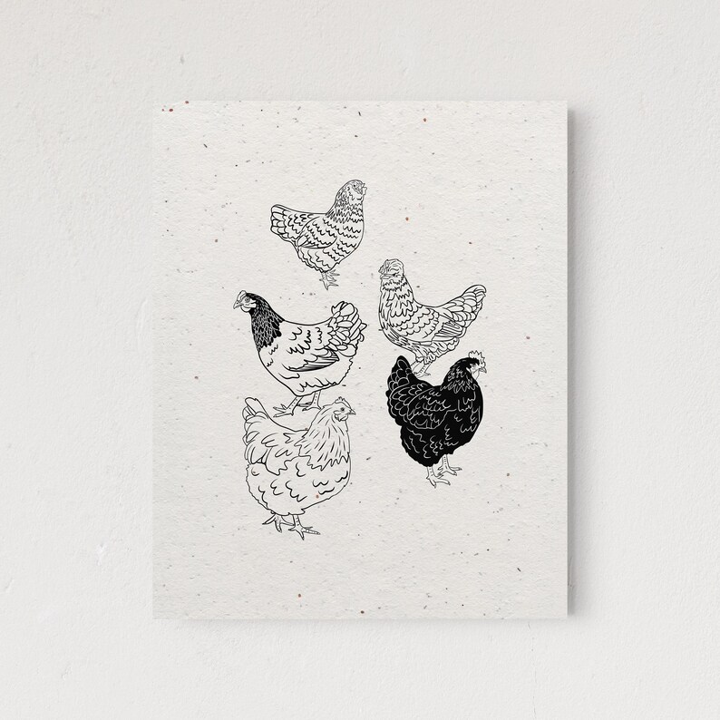 CHICKS | Chicken Art Print, Chicken Poster, Chicken Illustration ...