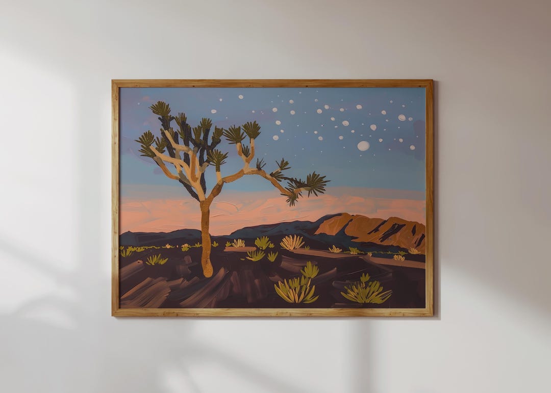 JOSHUA TREE | Joshua Tree National Park Poster, Yucca Brevifolia Wall ...