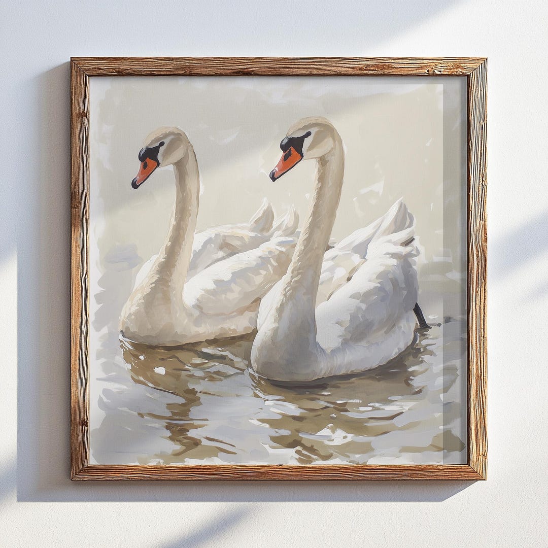 ELEGANCE | Swan Art Print, Swans, Swan Lover Gift, Gift for Bird Lover ...