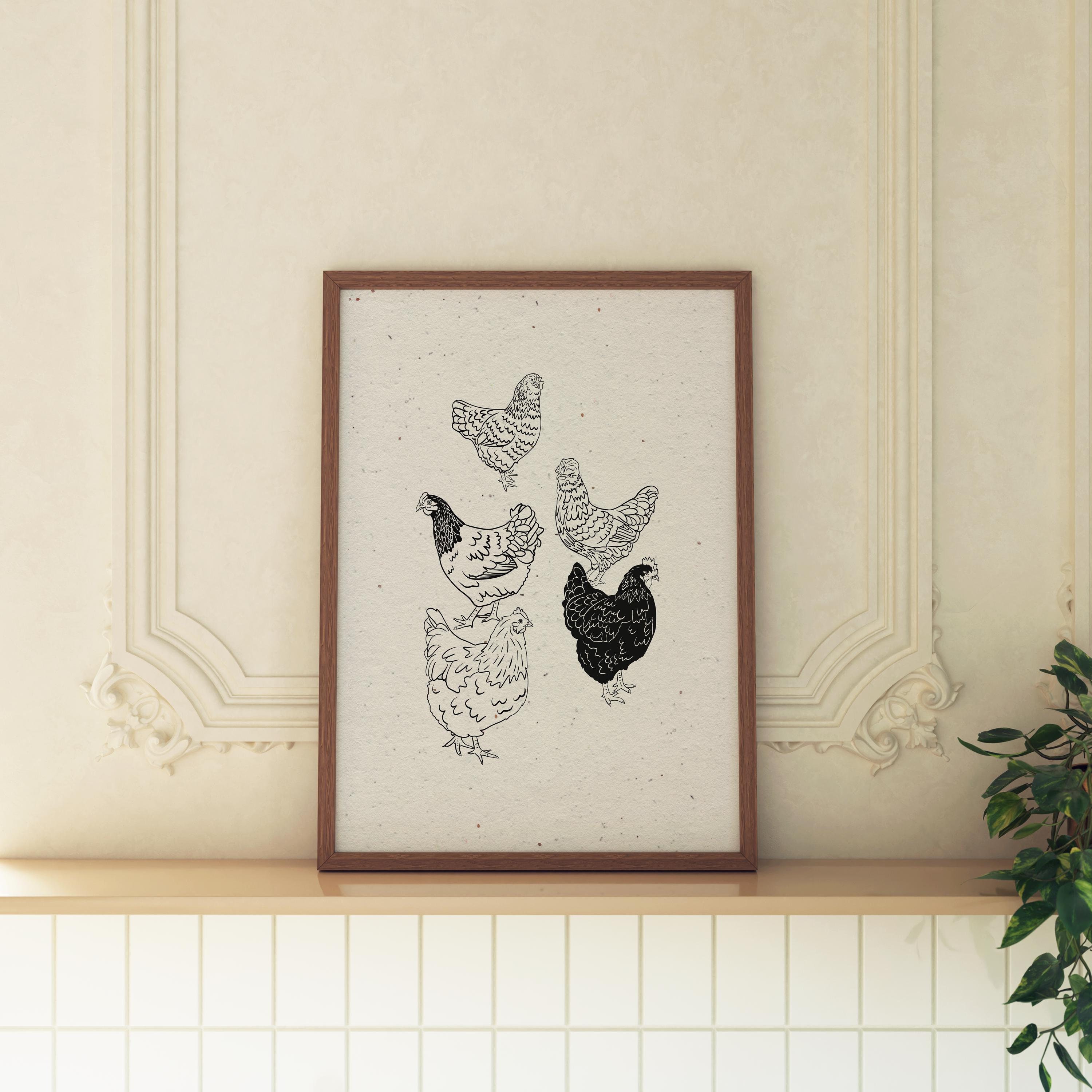 CHICKS | Chicken Art Print, Chicken Poster, Chicken Illustration ...