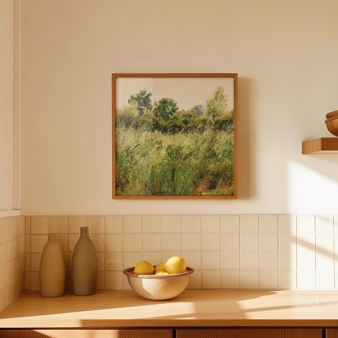 FIELD OF OATS | Vintage Art, Green Art, Nature Art, Nature Wall Art ...