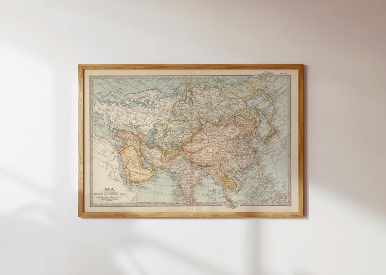 MAP OF ASIA | Asian Decor, Asia Gifts, Continents, Asia Geography ...