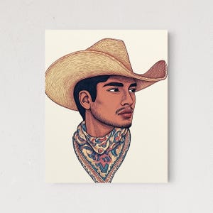 COWBOY | Cowboy Art Print, Rancher Art, Cowboy Art, Mexico Print ...
