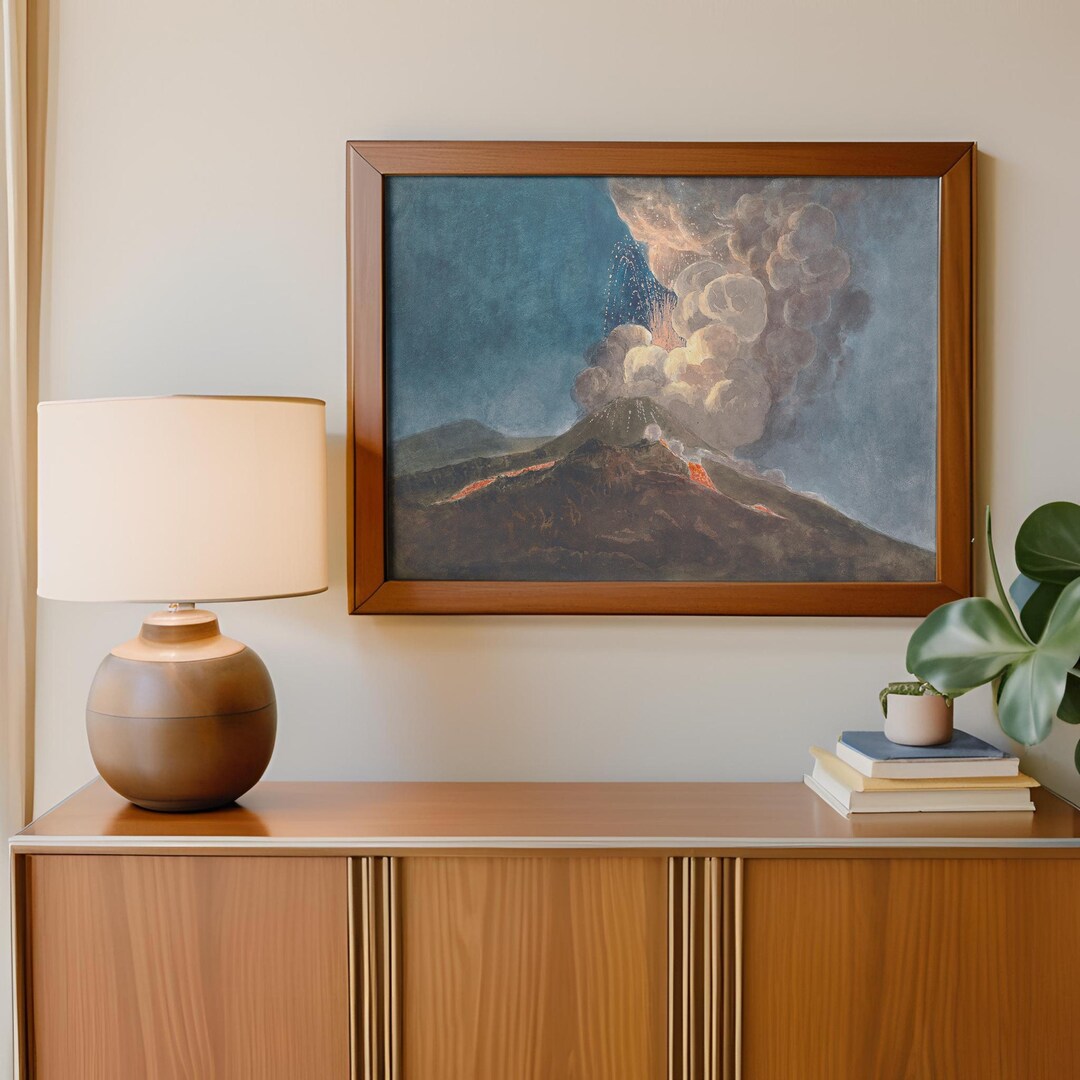 VOLCANIC ERUPTION | Classic Art, Vintage Art, Lava Art, Nature Poster ...