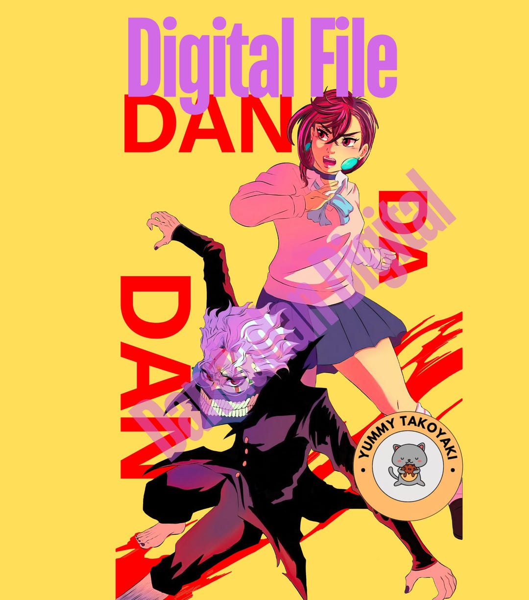 Dandadan Digital File, Turbo Granny Digital Art File, Layered Anime ...